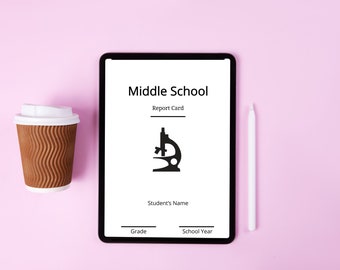 Report Card for Homeschoolers, Printable Grade Card, Pink and Purple ...