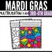 Mardi Gras Color by Number Multiplication Worksheets for 3rd-grade and ...