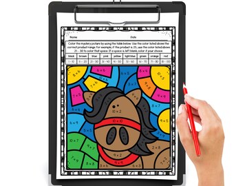 Sweet Treats Multiplication Color by Number Worksheets for 3rd - Etsy
