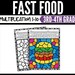 Fast Food Multiplication Color by Number Worksheets (Download Now) - Etsy