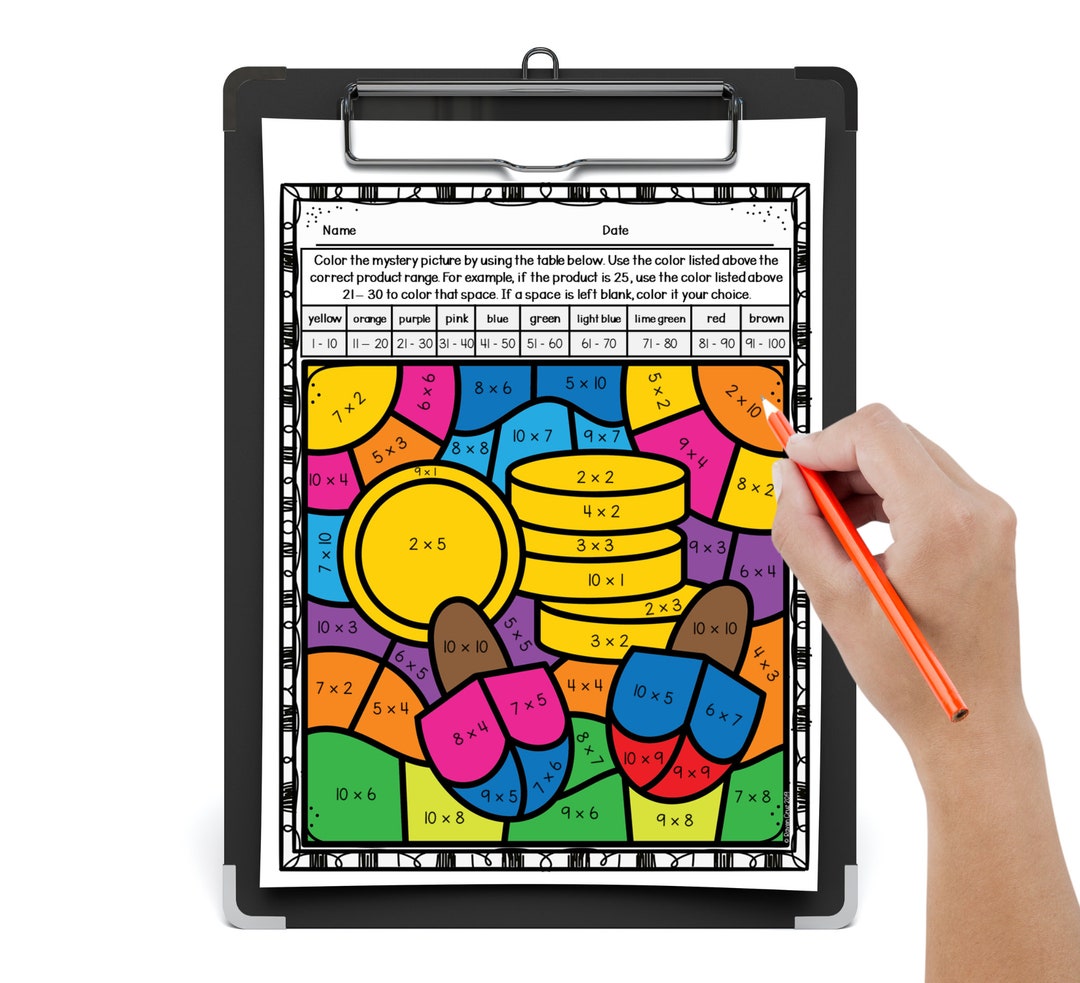 Hanukkah Color by Number Printable Multiplication Worksheets ...