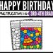 Happy Birthday Multiplication Color by Number Worksheets for 3rd Grade ...