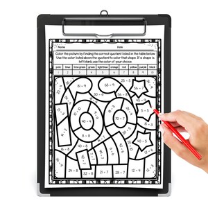 100 Days of School Division Color by Number Worksheets for 3rd Grade ...