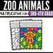 Zoo Animals Multiplication Color by Number Worksheets | 3rd Grade ...