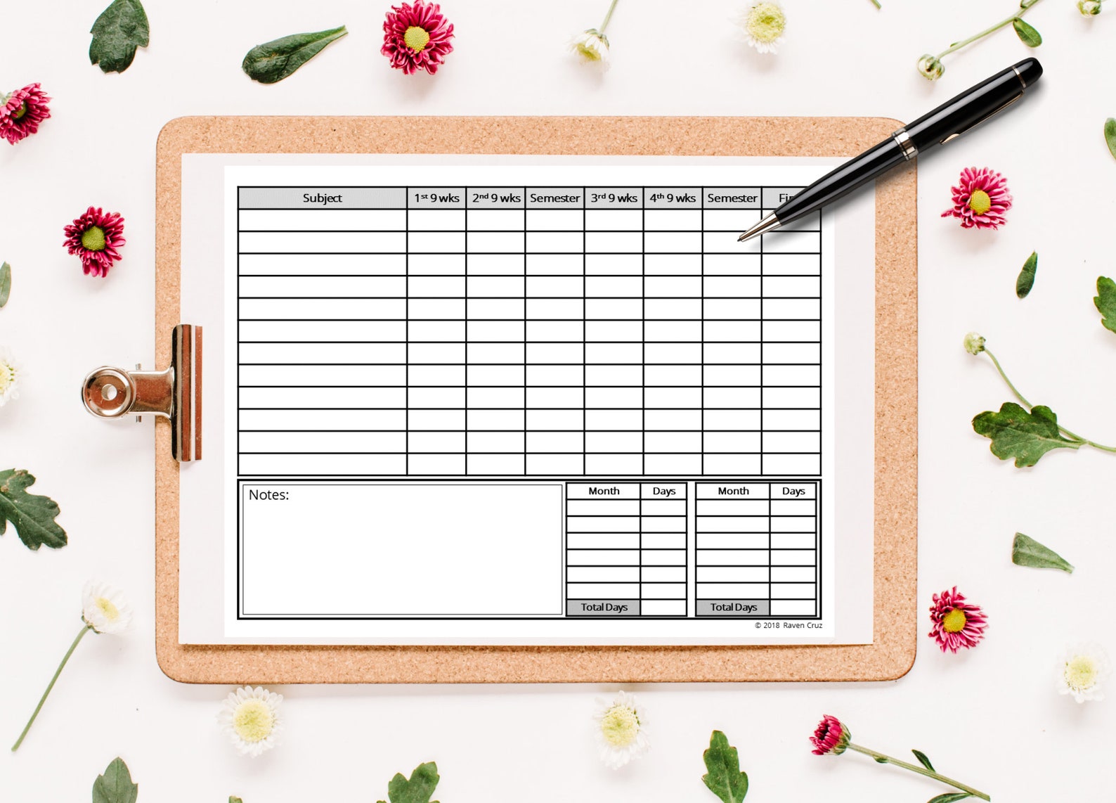 Editable Grade Tracker, Homeschool Report Card, Homeschool Grade Sheets ...