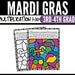 Mardi Gras Color by Number Multiplication Worksheets for 3rd-grade and ...