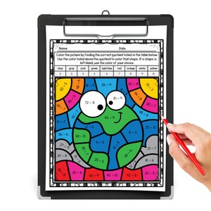 Earth Day Division Color by Number Worksheets for 3rd Grade and 4th ...