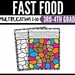 Fast Food Multiplication Color by Number Worksheets, 3rd Grade Math ...