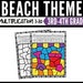 Beach Themed Multiplication Color by Number Worksheets for 3rd Grade ...