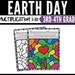 Earth Day Multiplication Color by Number Worksheets for 3rd Grade and ...