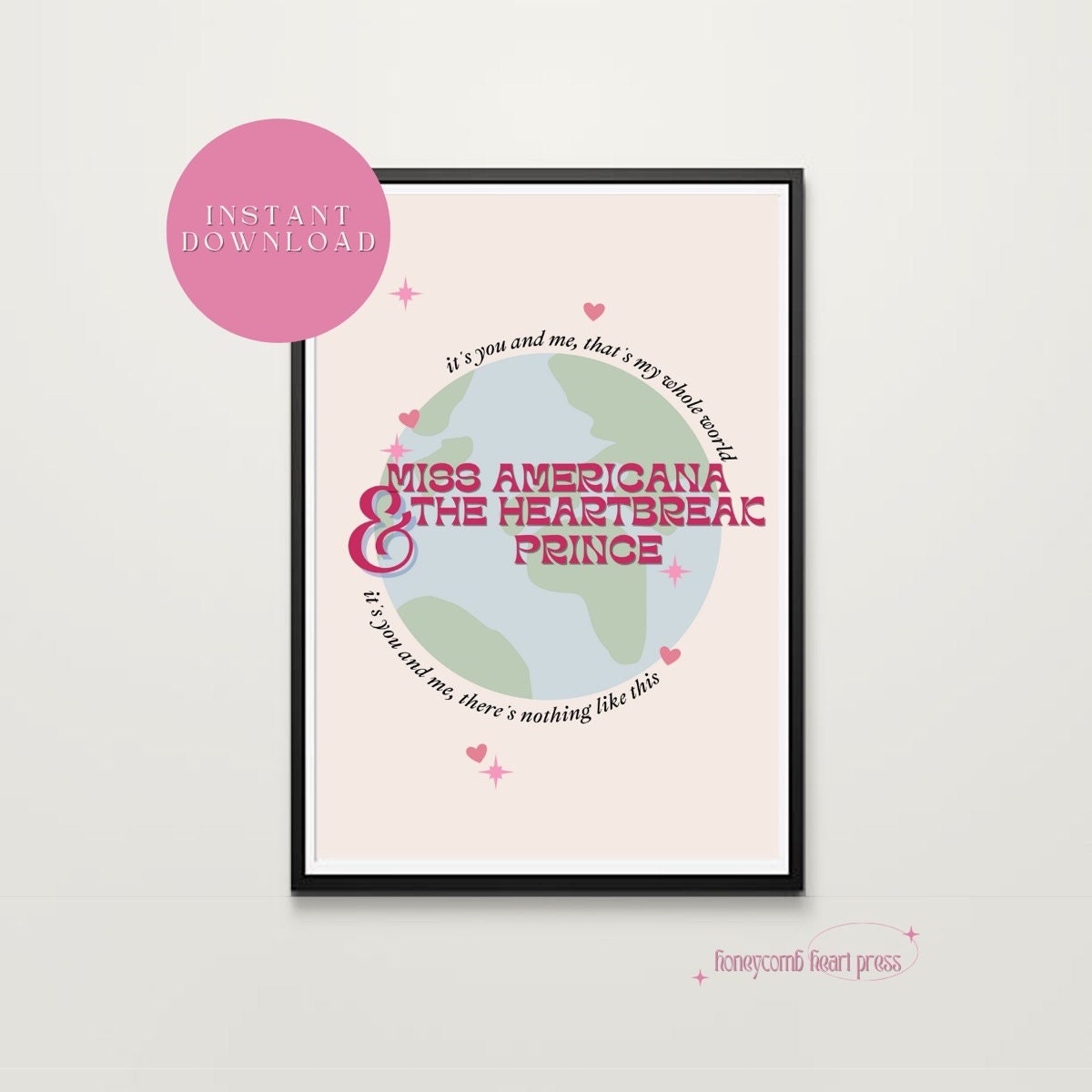 Taylor Swift Lover miss Americana and the Heartbreak Prince Print - Etsy