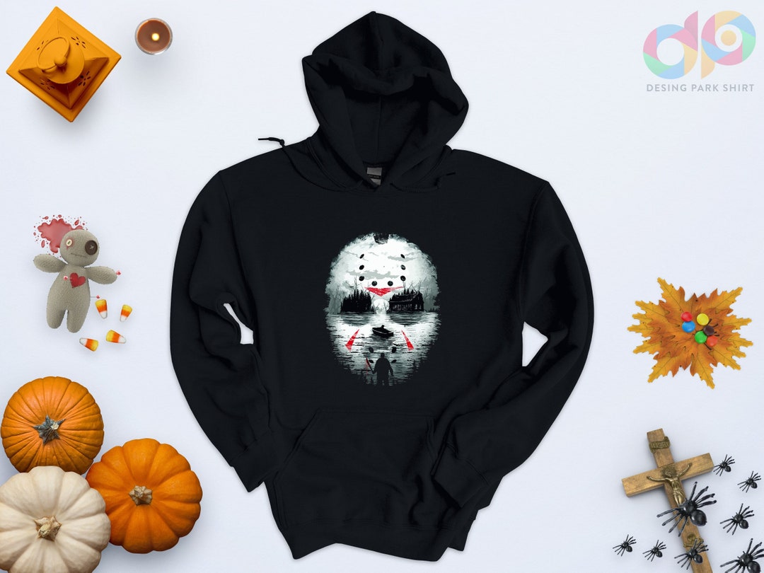 Jason Voorhees Mask Sweatshirt, Friday the 13th Hoodie, Halloween ...