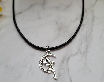 Moon Fairycore Necklace Crystal Bead Silver Necklace - Etsy