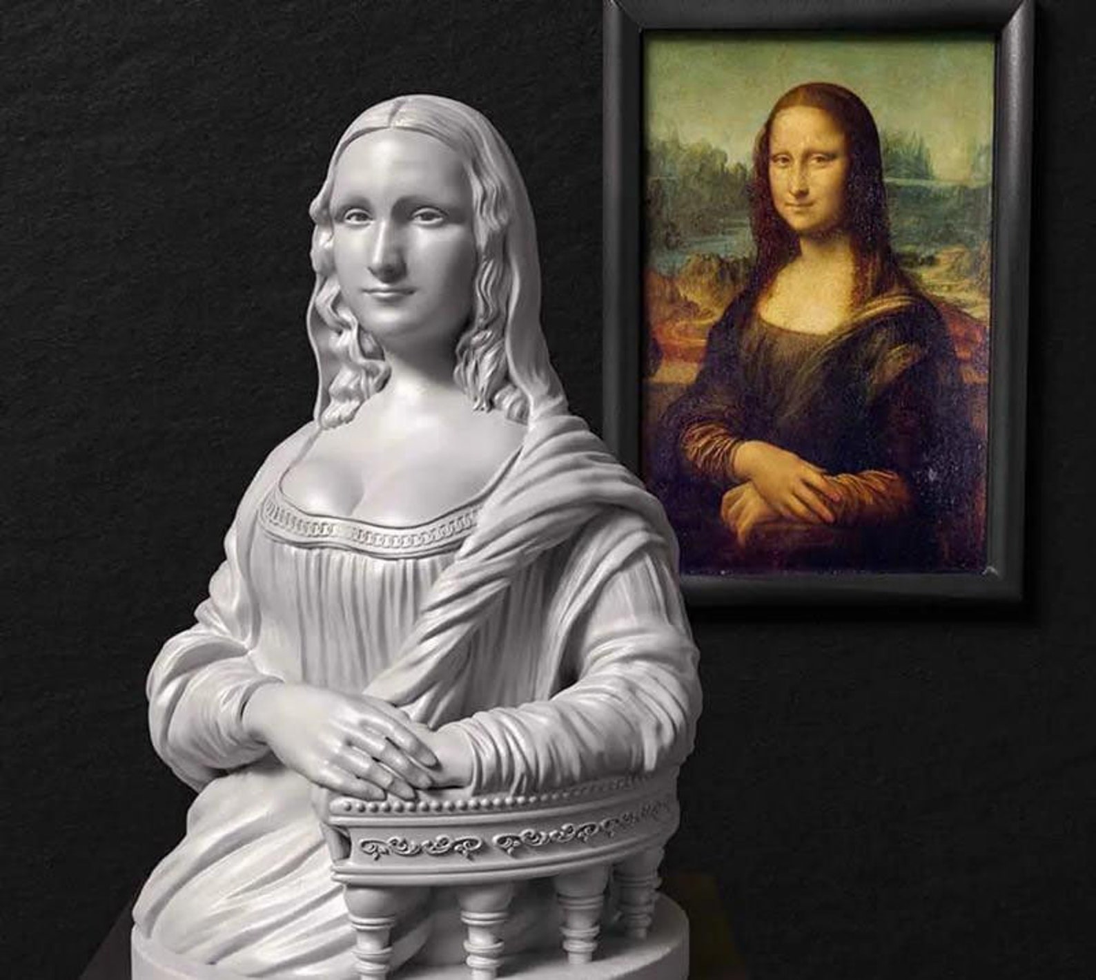 3d Mona Lisa 3d Stl Bestand 3 Afdrukbaar Bestand Stl Model Etsy Nederland