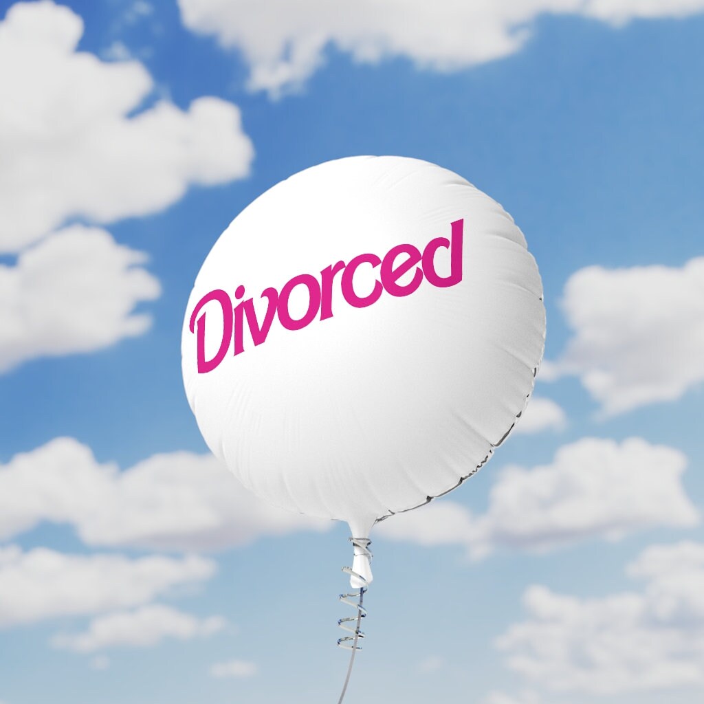 Divorced Party Balloon Divorce Doll Inspired White Pink - Etsy