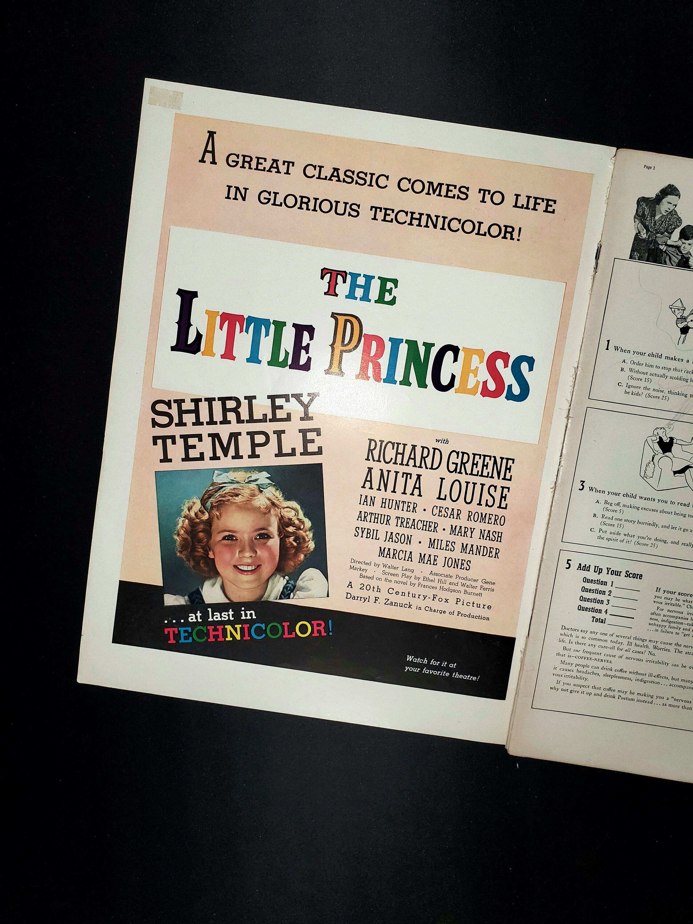 The Little Princess W/shirley Temple AD framed - Etsy