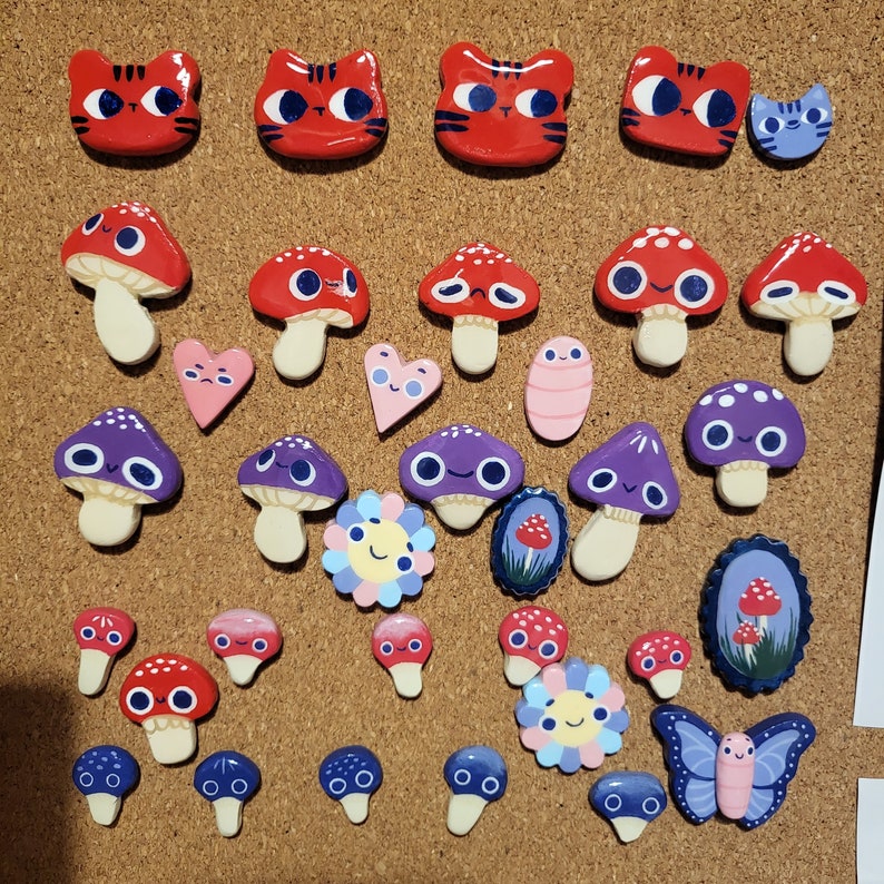 Handmade Clay Pins - Etsy