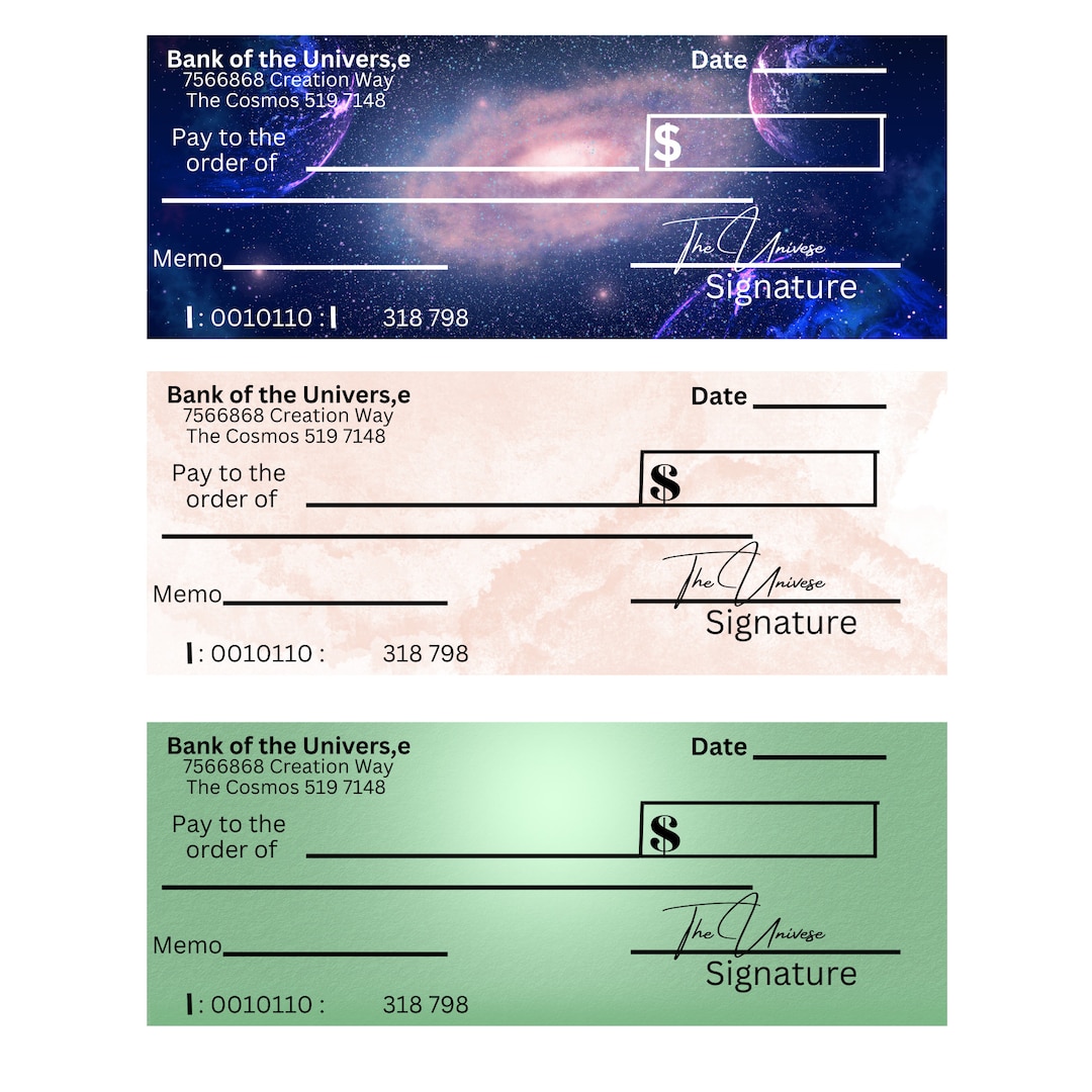 Manifestation Bundle, Universe Check, Check From the Universe, Title ...