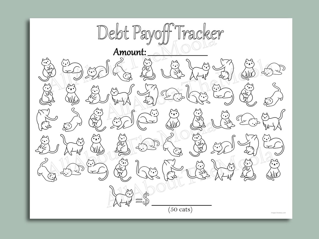 Debt Payment Tracker, Debt Payoff, Printable PDF, Instant Download ...