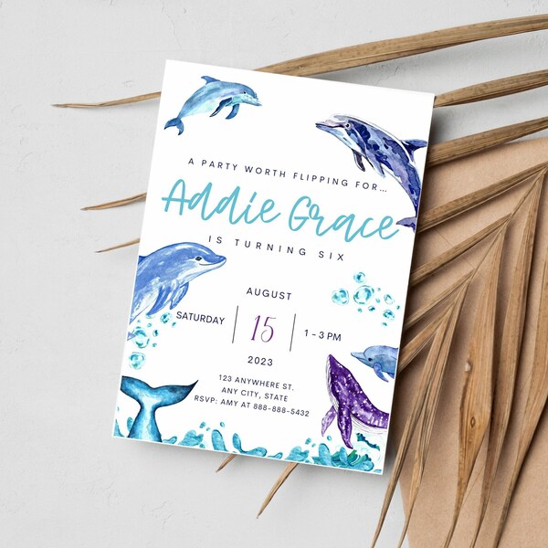 Dolphin Birthday - Etsy