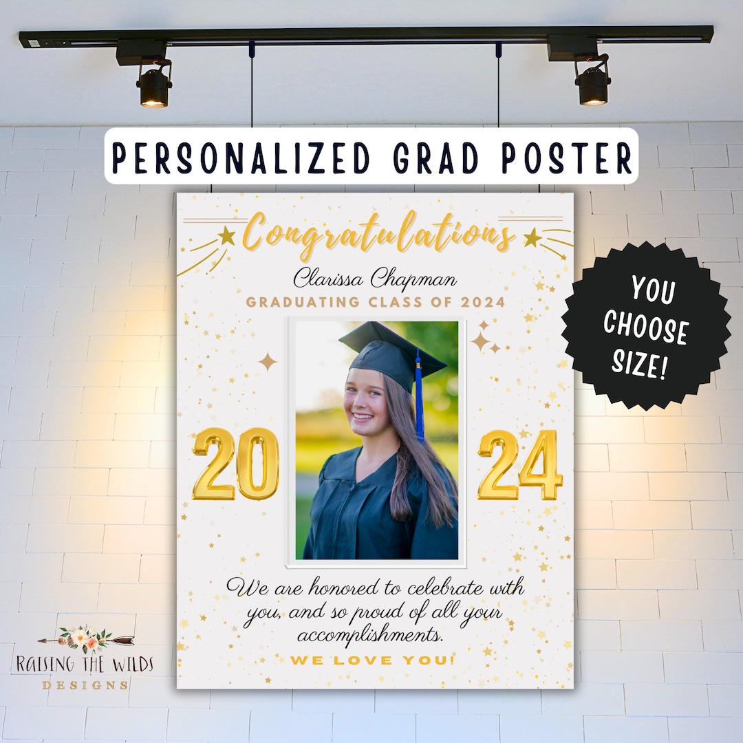 Graduation Poster, Personalized Digital Welcome Sign, Photo Graduation ...