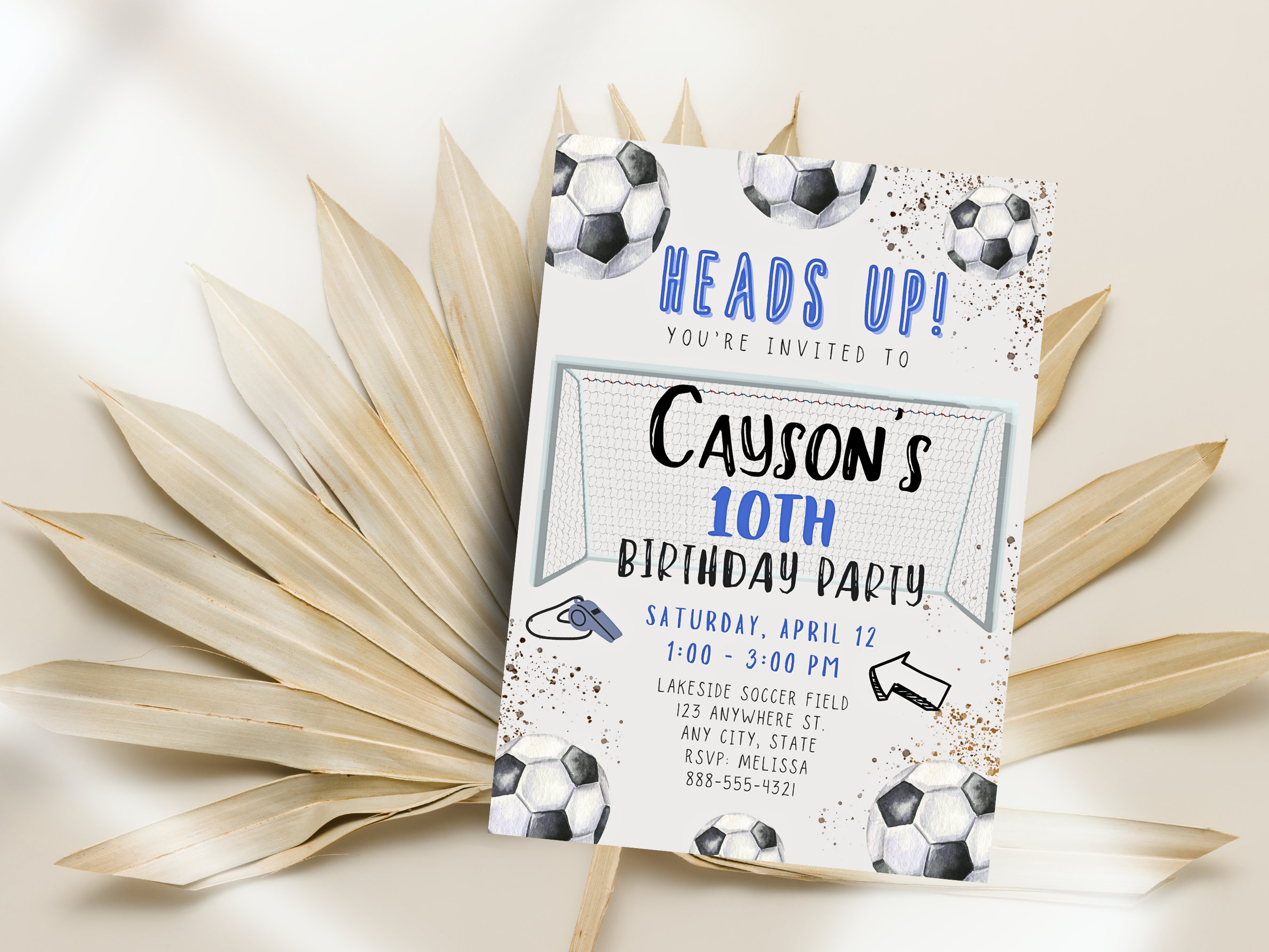 Invitación de cumpleaños de fútbol, invitación de cumpleaños de niño ...