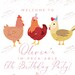 Chicken Birthday Poster – Personalized Farm Animal Party Decor, Digital ...