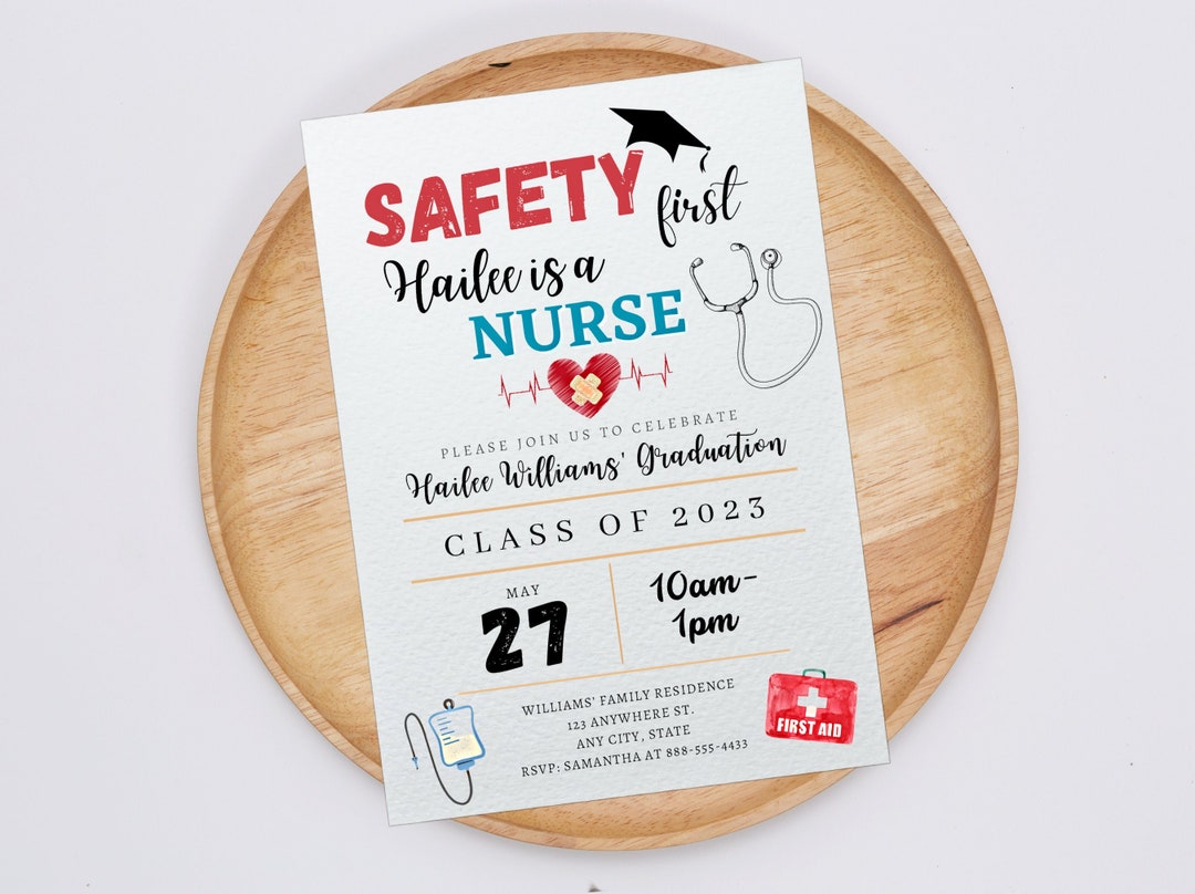 Nurse Grad Party Invitation, Graduation Invite, Nursing Diploma ...