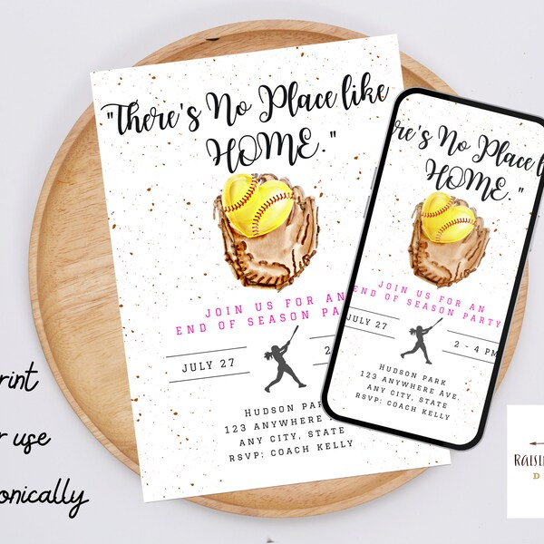 Softball Pool Party Invitation - Etsy