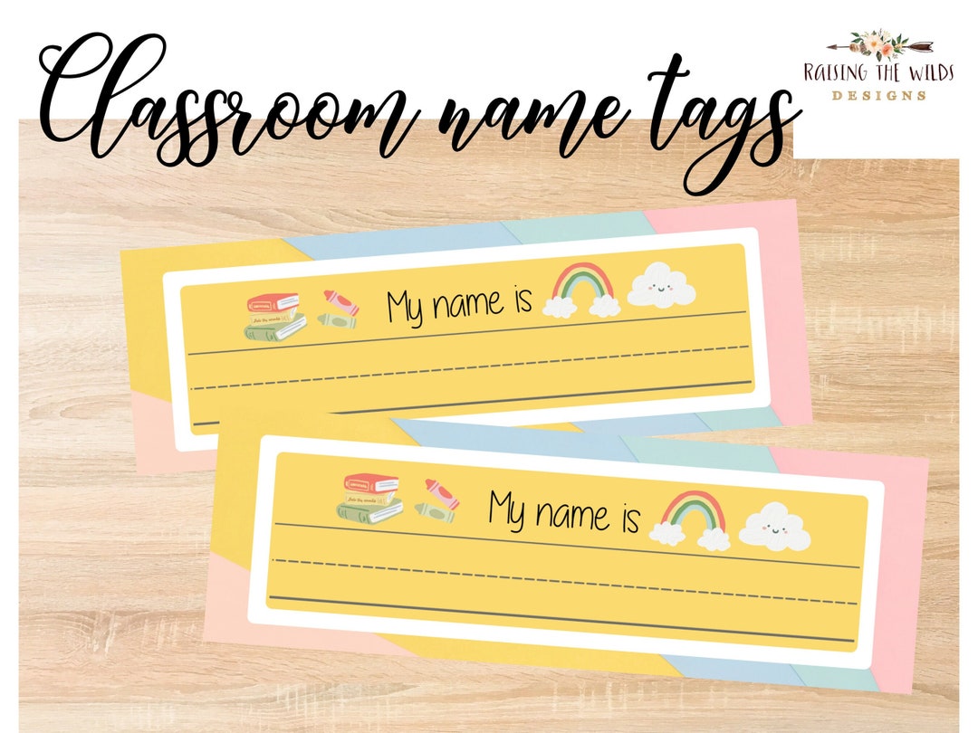 Classroom Name Tags, Printable, Digital, Student Desk Name Tags for ...
