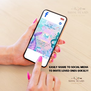 Mermaid Invitation | Digital Download, Digital Invite, Under the Sea ...