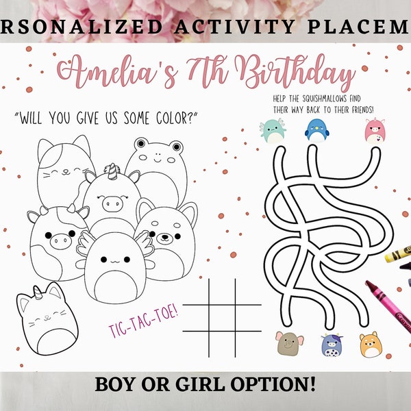 Squishmallow Placemat - Etsy