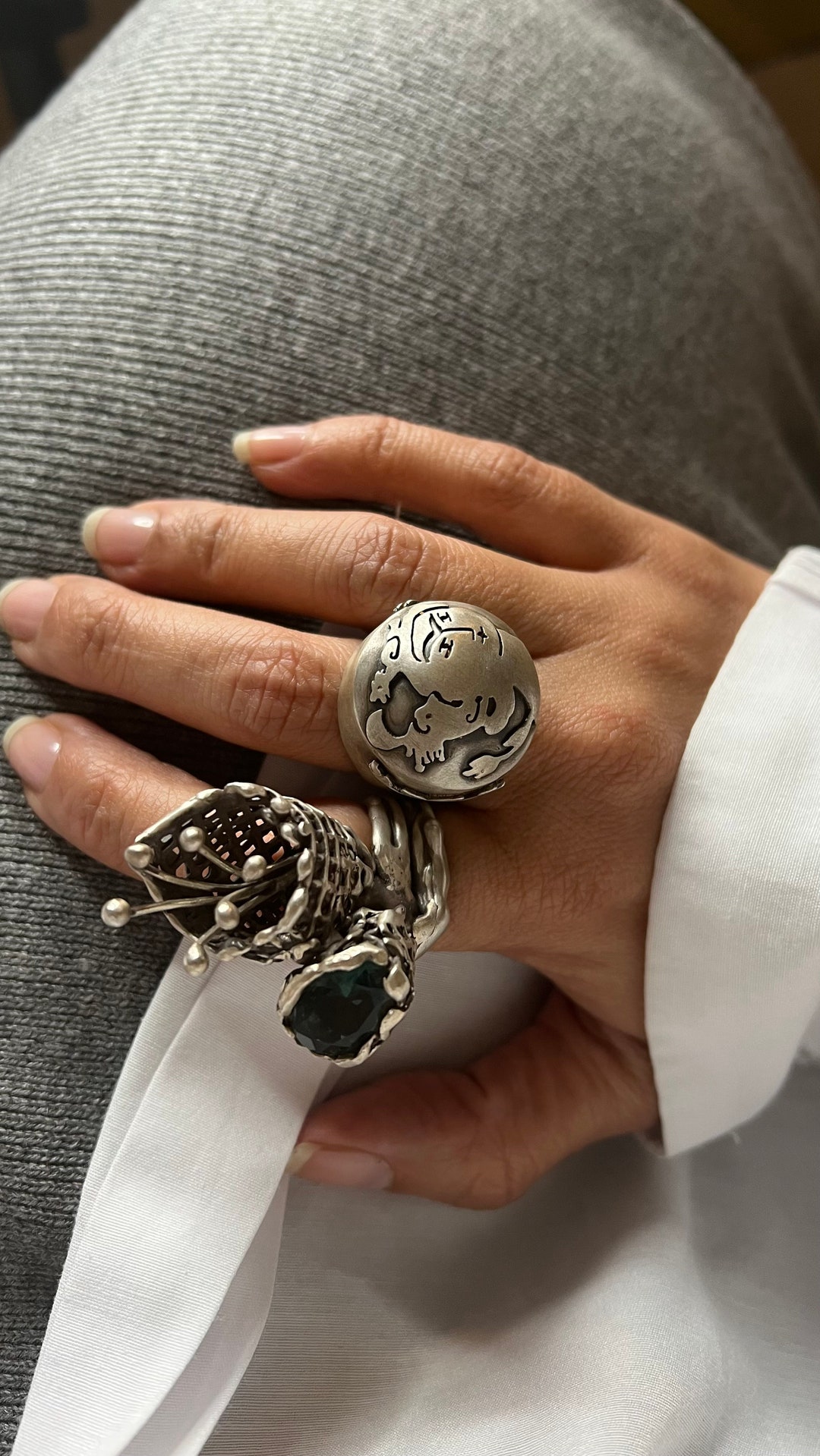 Modern 925 Sterling Silver Ring | Stunning Silver Hand Made Statement ...