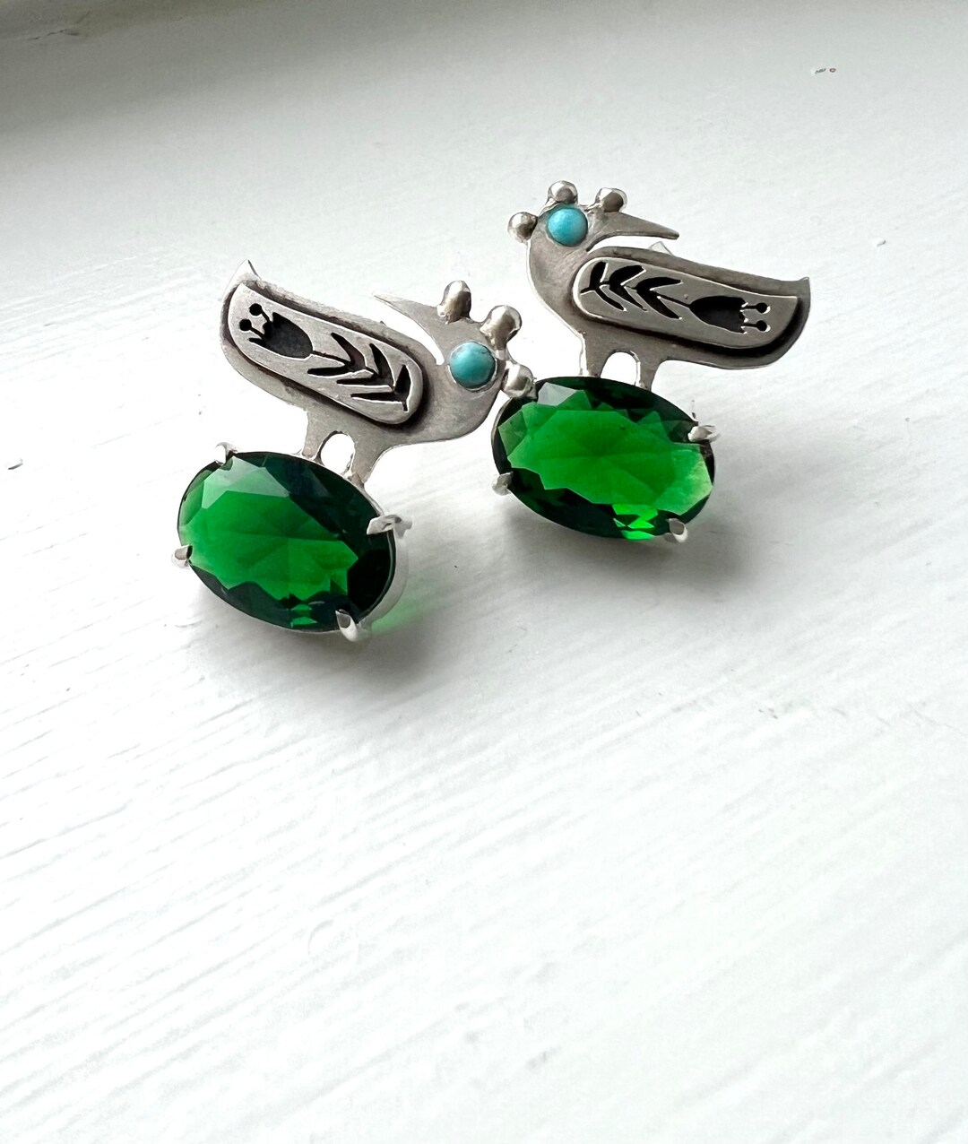 Kindness Bird Earrings| Tulip Wings Bird Stud | 925 Sterling Silver ...