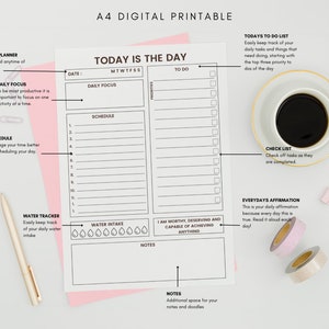 Daily Schedule To-do List Printable to Do List Pages - Etsy