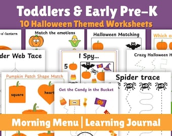 Halloween Activity Bundle for Toddlers & Early Preschool, Tracing ...