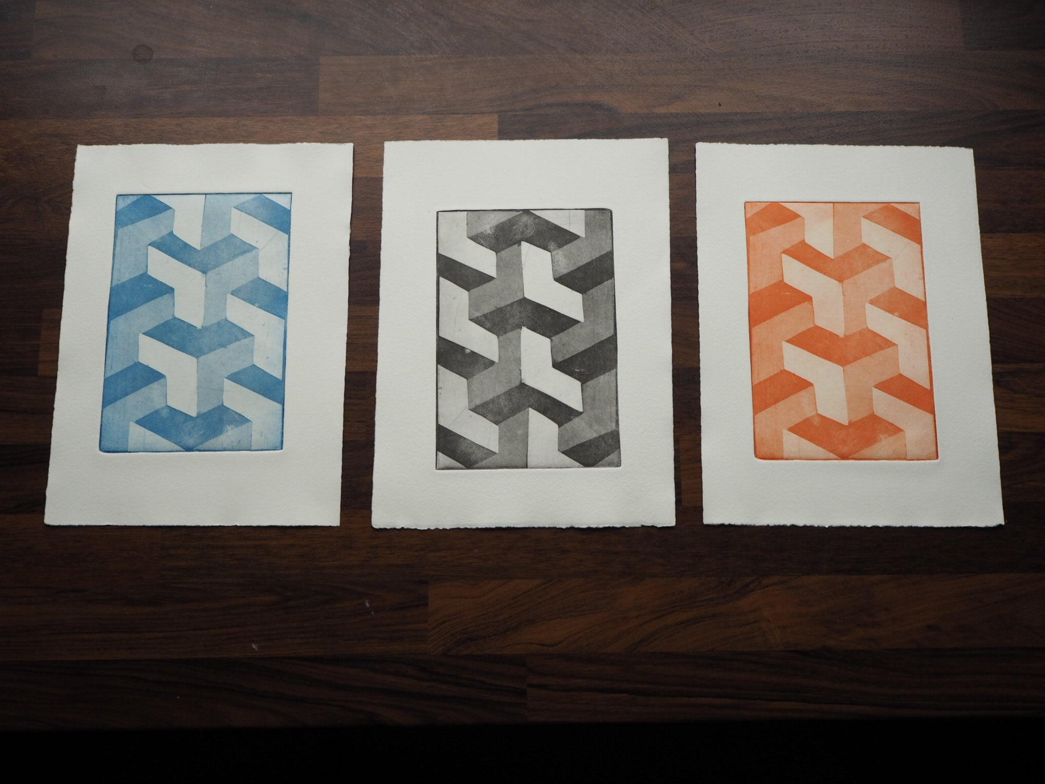 Limited Edition Red Kubus Cube Etching: Handprinted 3D Geometry Art - Etsy
