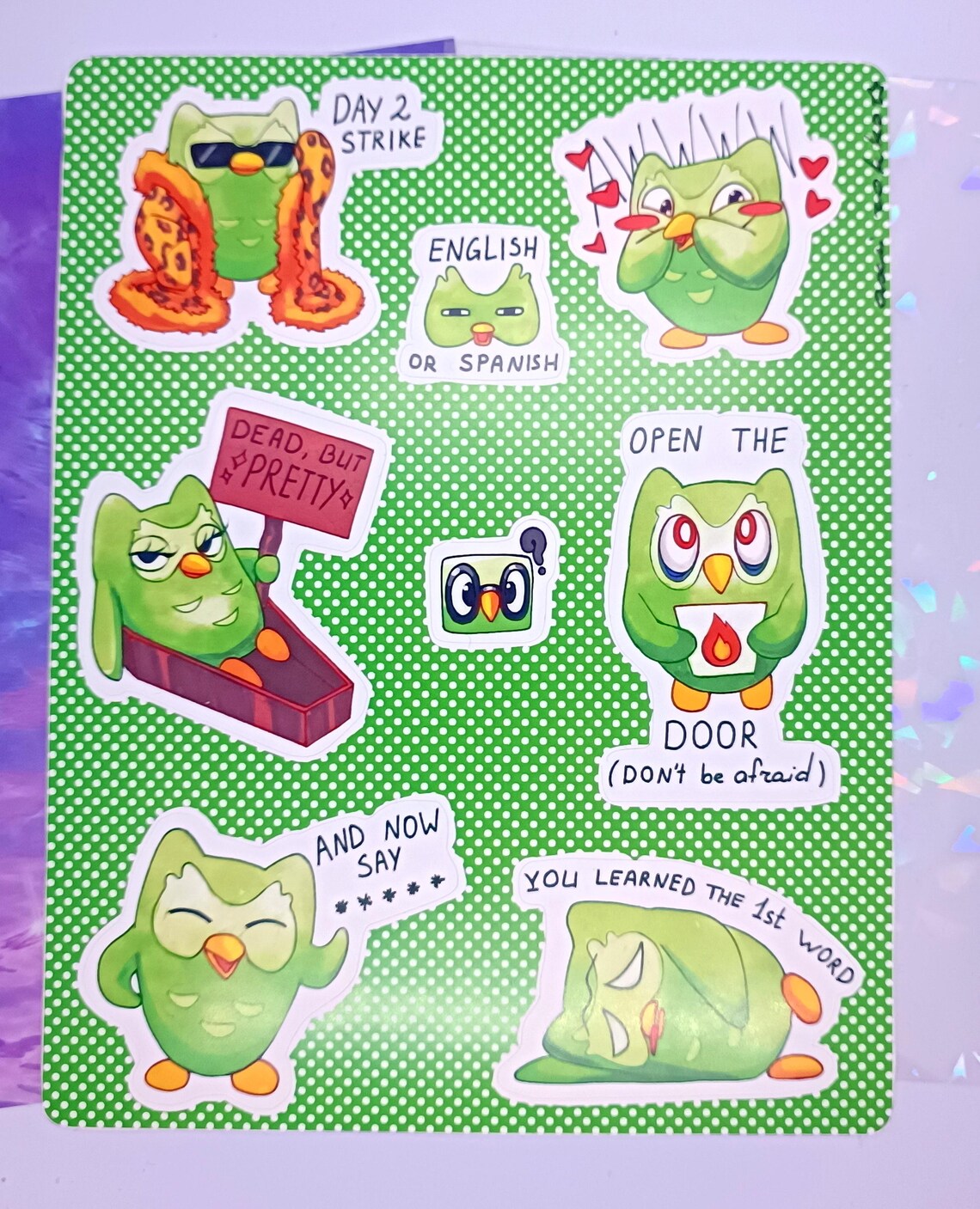 Duolingo Meme Sticker Set - Etsy