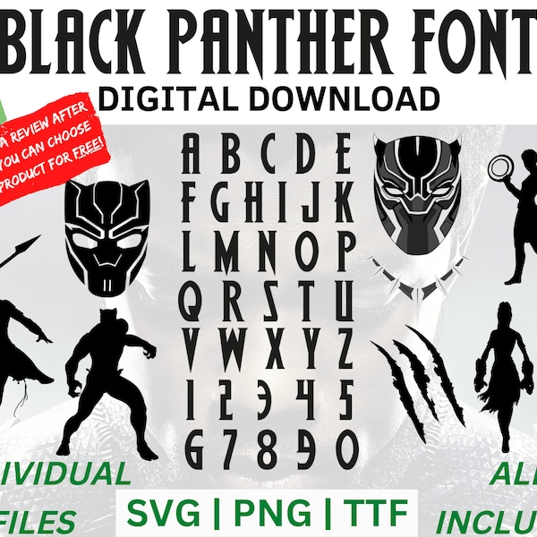Black Panther Fonts - Etsy