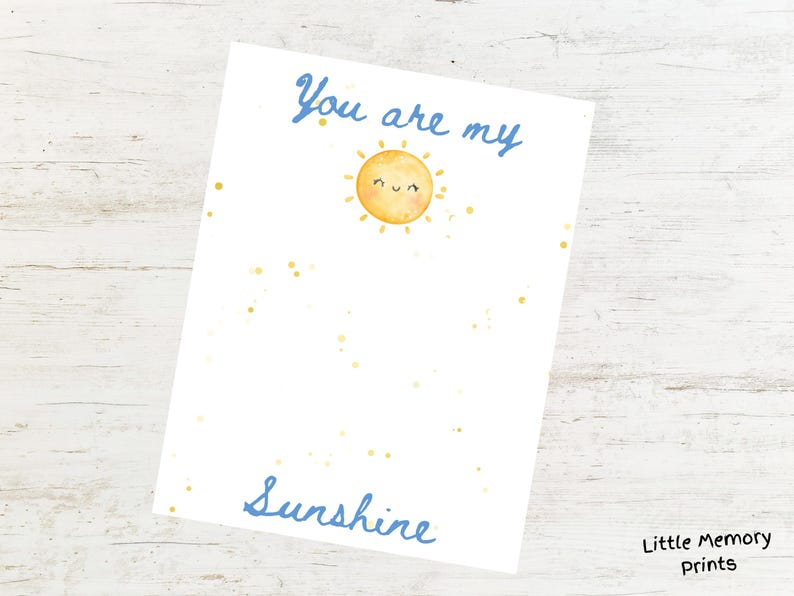 You Are My Sunshine Baby Footprint Craft - Toddler Handprint Art ...