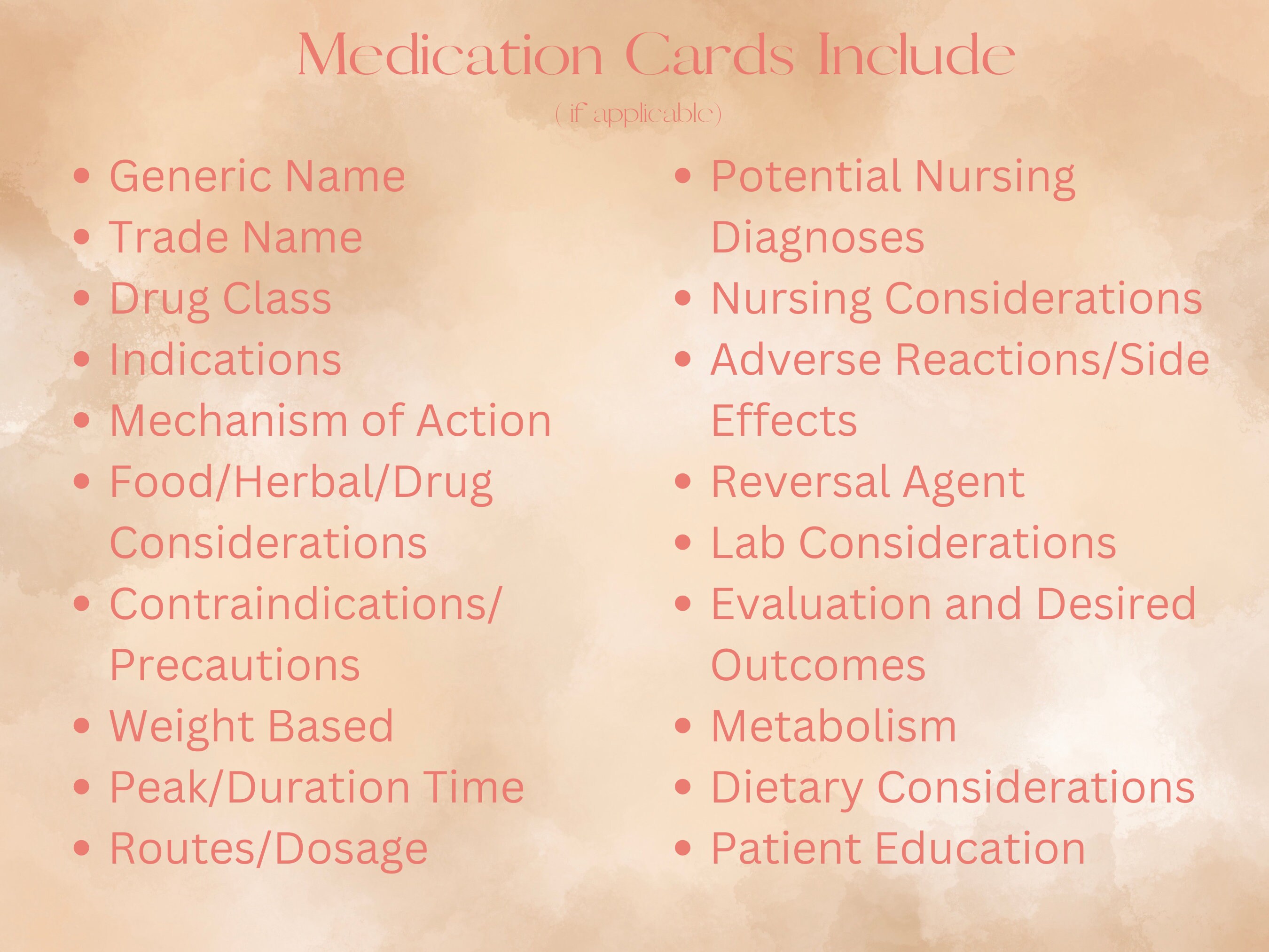 Nursing Medication Card Bundle - Downloadable Pharmacology Bundle ...