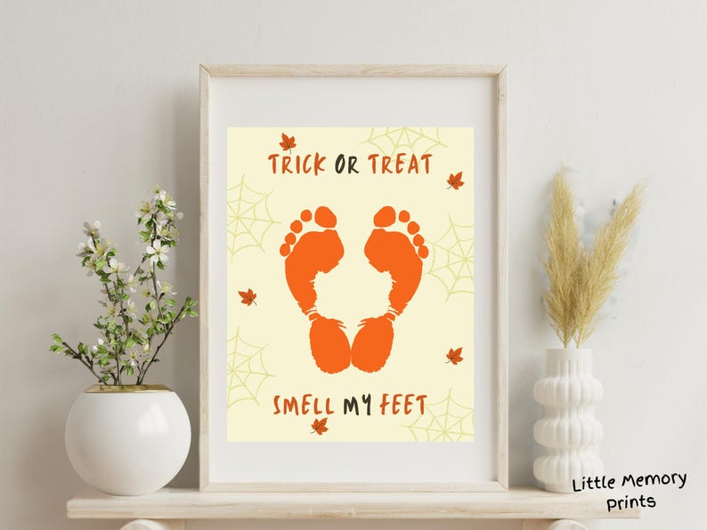 Trick or Treat Smell My Feet Halloween Baby Footprint Craft - Toddler ...