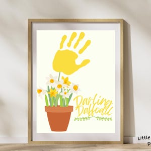 Darling Daffodil Baby Handprint Craft - Custom Flower Memory Art ...