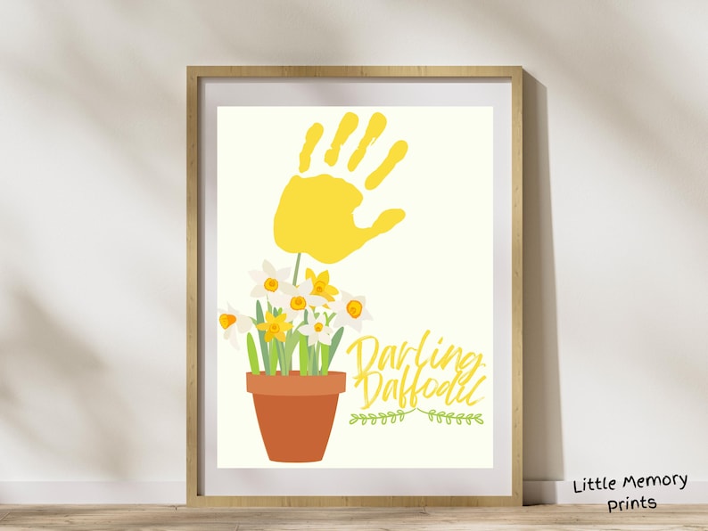 Darling Daffodil Baby Handprint Craft - Custom Flower Memory Art ...