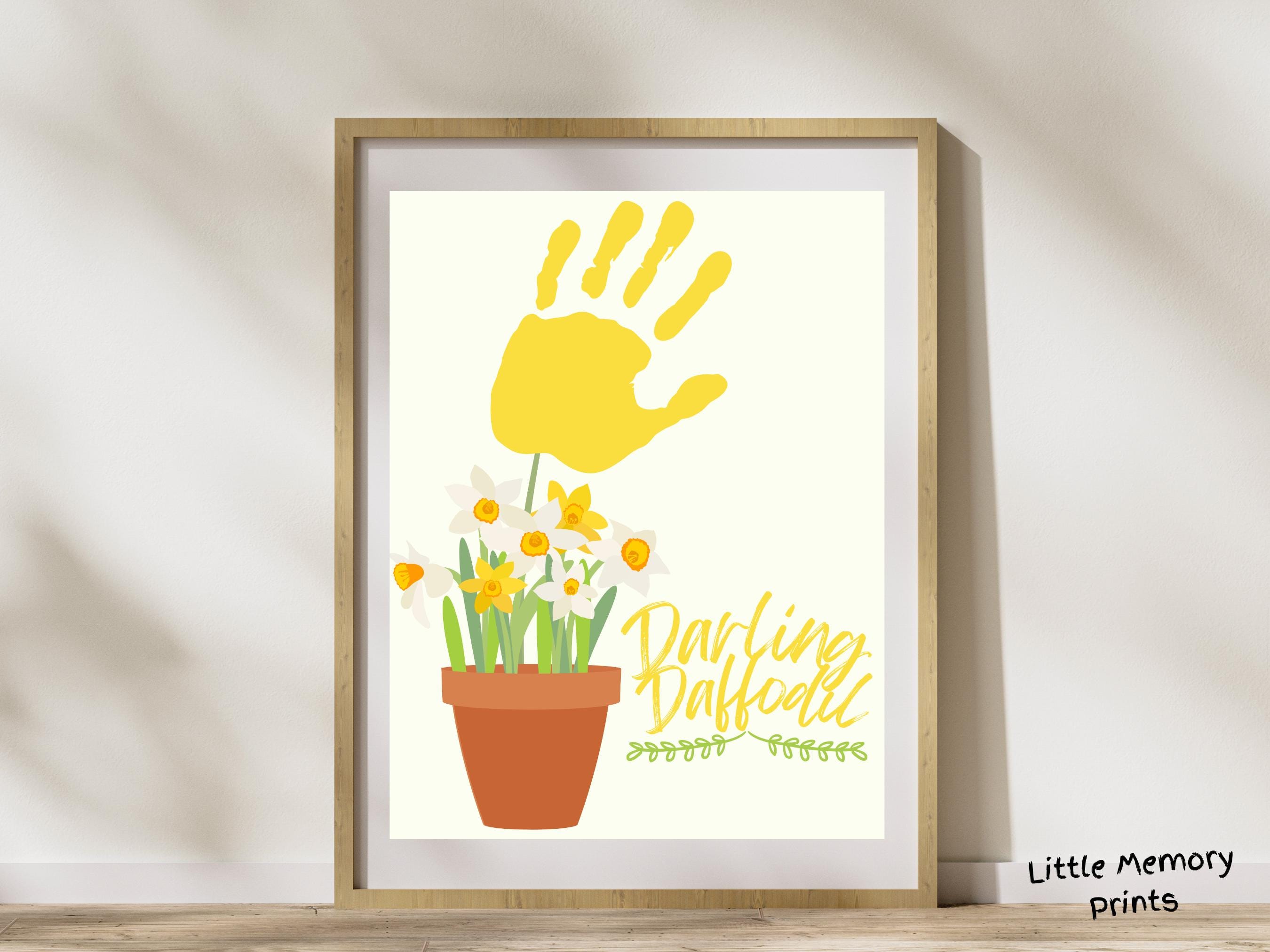 Darling Daffodil Baby Handprint Craft - Custom Flower Memory Art ...