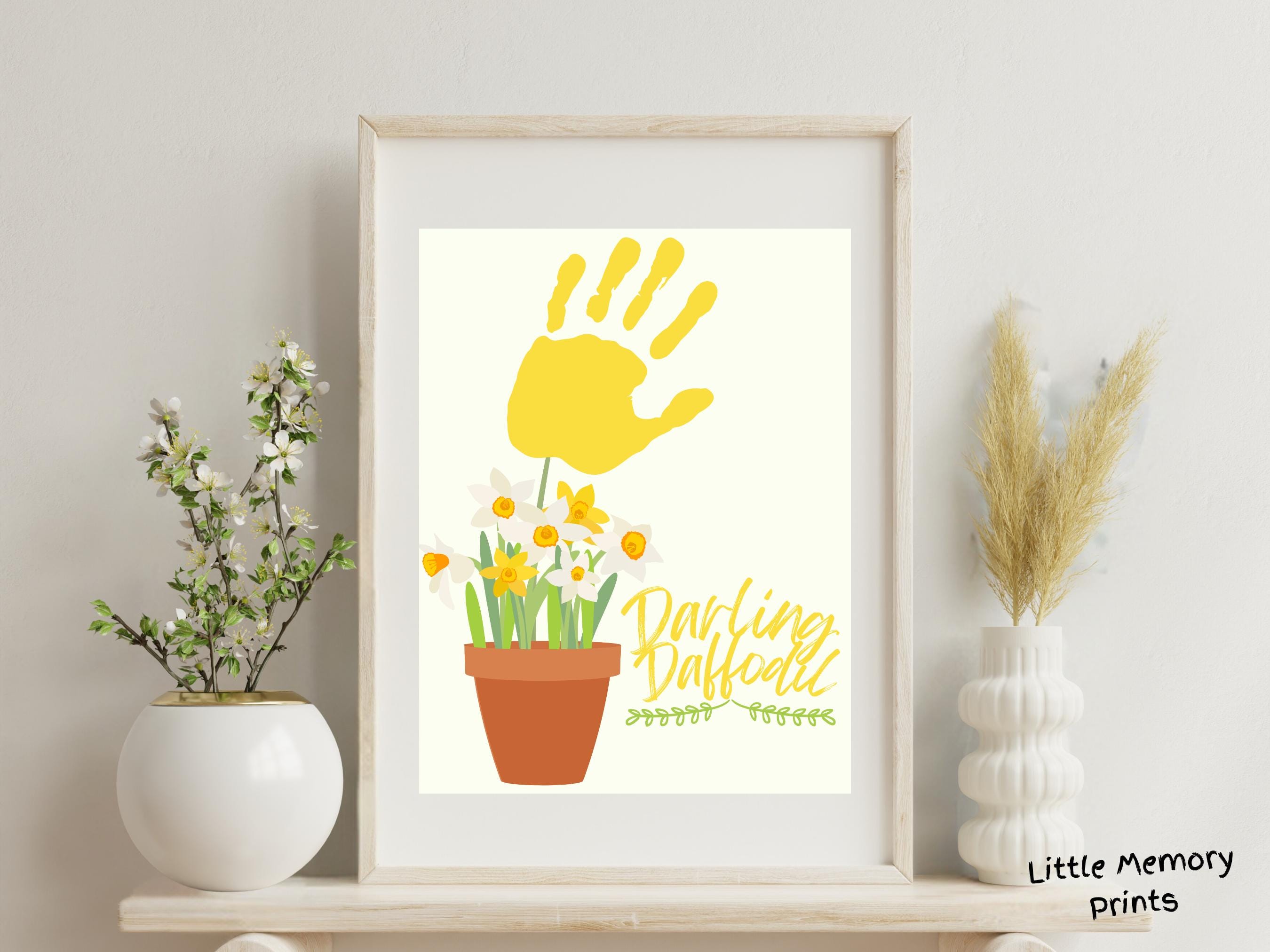 Darling Daffodil Baby Handprint Craft - Custom Flower Memory Art ...