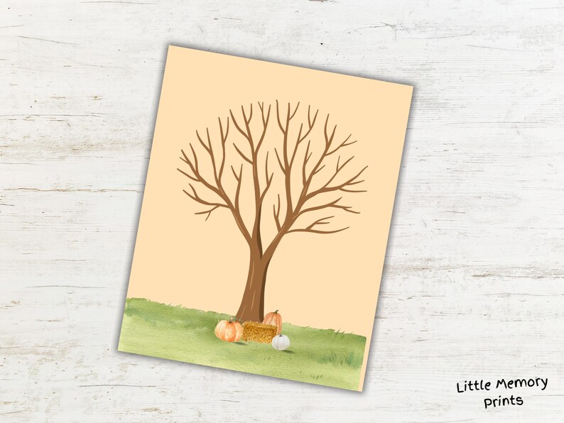 Fall Baby Fingerprint Tree Craft - Toddler Fall Handprint Painting ...