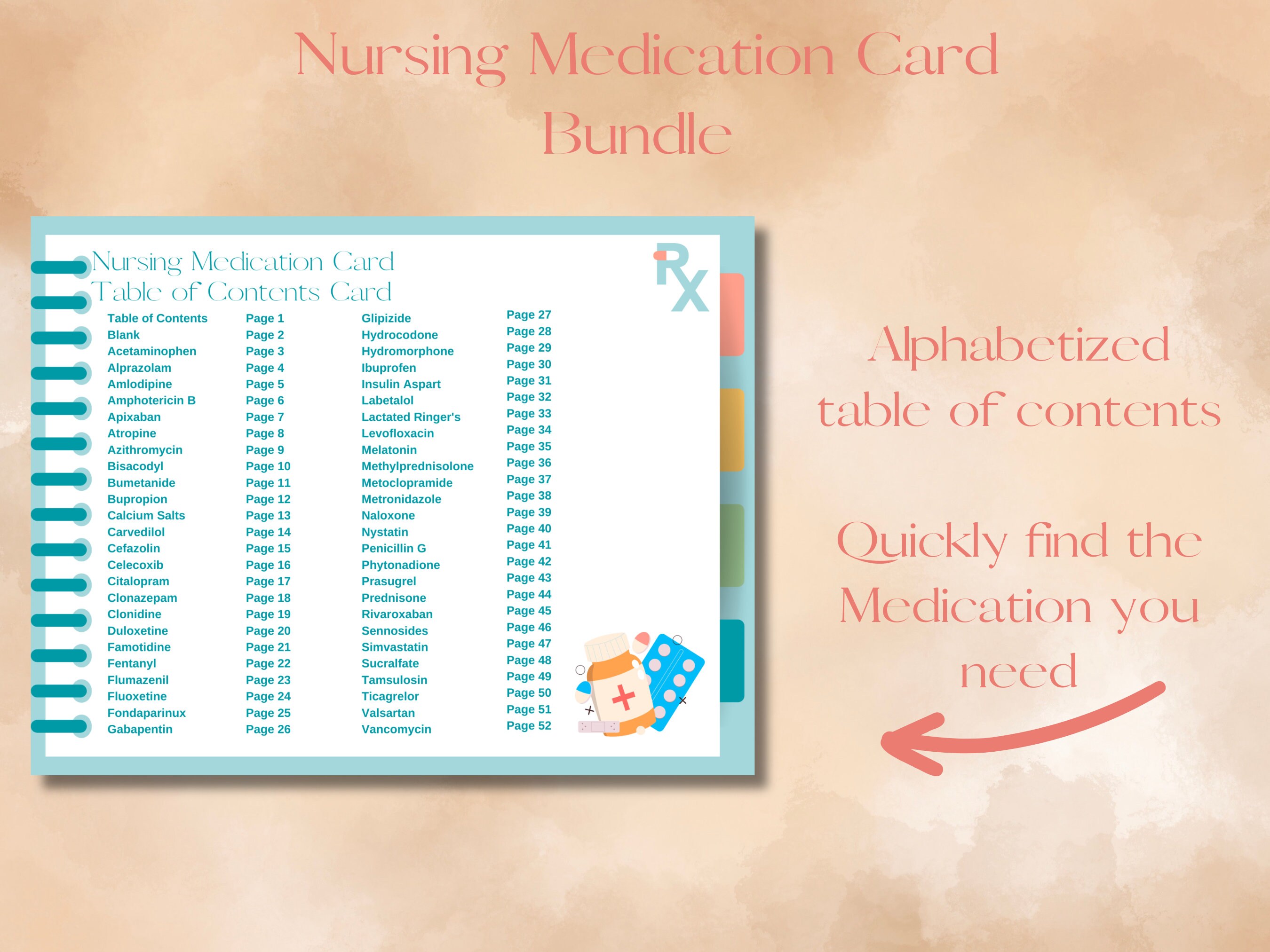Nursing Medication Card Bundle - Downloadable Pharmacology Bundle ...