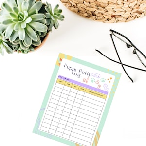 Printable Puppy Potty Log - Printable Pet Potty Training Tracker - PDF ...