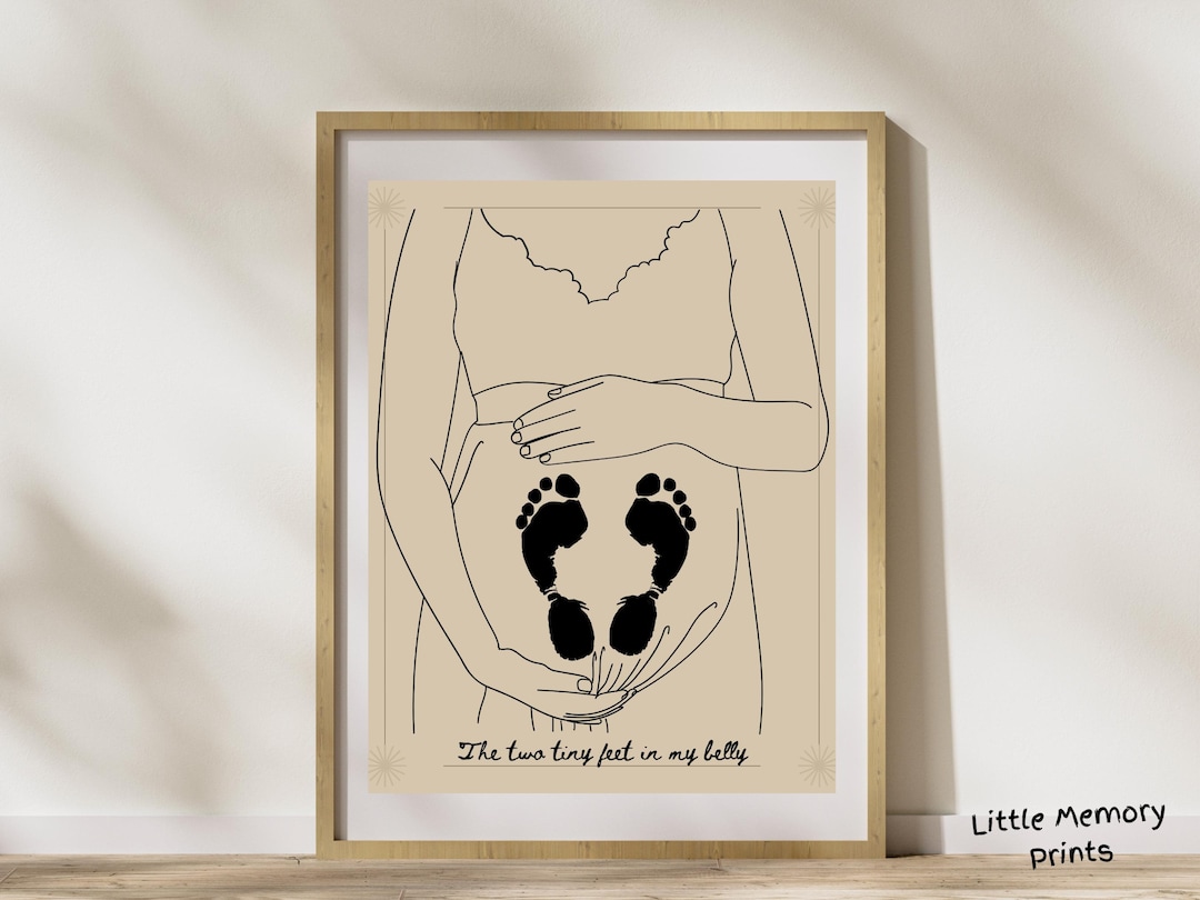 The Two Tiny Feet in My Belly Baby Footprint Craft - Baby to Mama Love ...